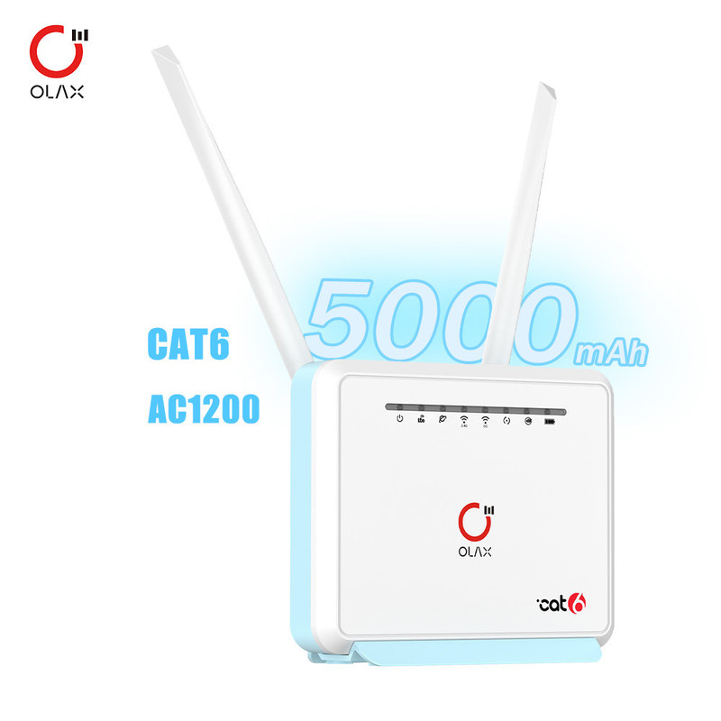 Olax Dual Band 2.4G und 5GHz 4G Cat6 CPE Router MC80 mit 5000 Mah ...